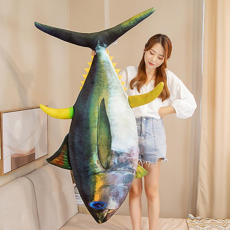 150cm Giant Simulation Tuna Fish Plush Toys Cartoon Stuffed Sea Animal ...