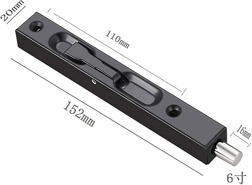 Serrure à verrou coulissant dissimulé - Serrure de porte de sécurité dissimulée de 6 pouces pour ...