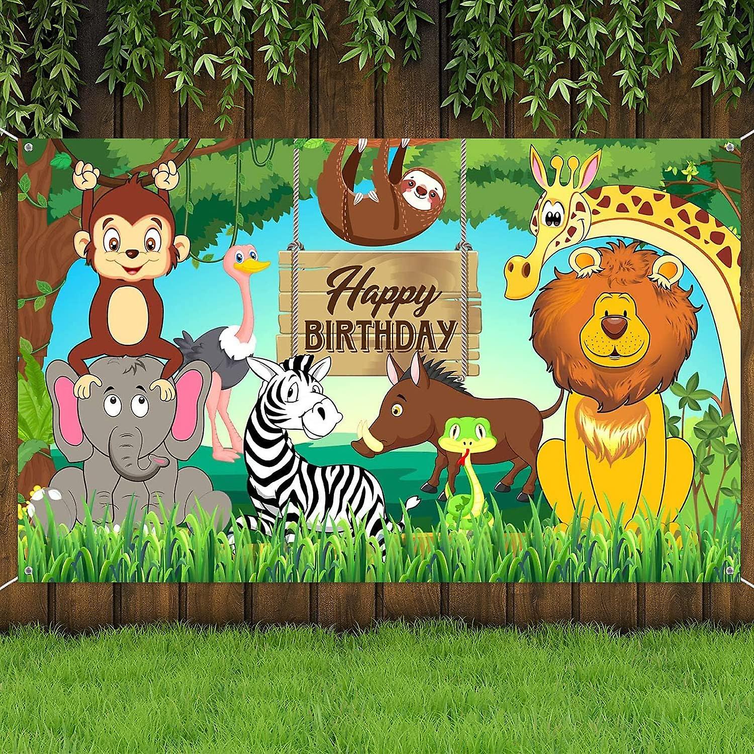 Jungle Animal Theme Birthday Party Decorations, Large Safari Animal ...