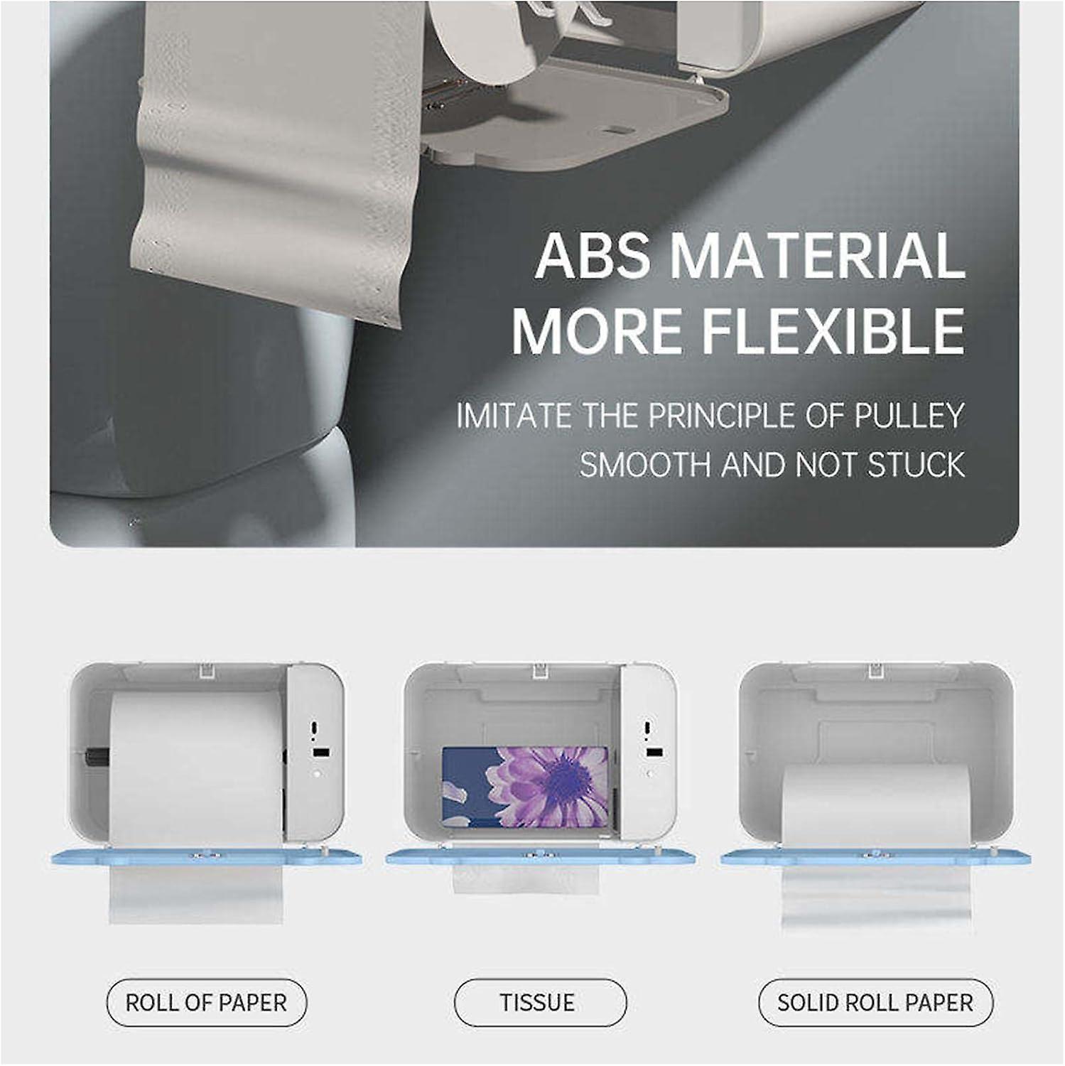 Induction Toilet Paper Holder with Waterproof Lid - Tissue Box Cover ...