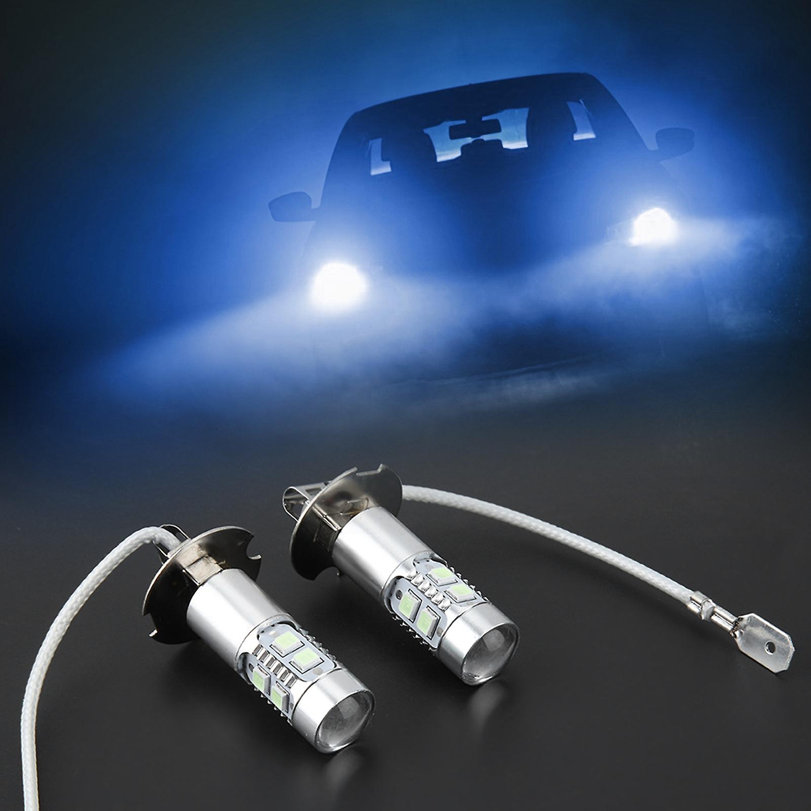 2Pcs 100W 1200LM 8000K Car LED Headlight Bulbs Kit Fog Lamp Daytime ...