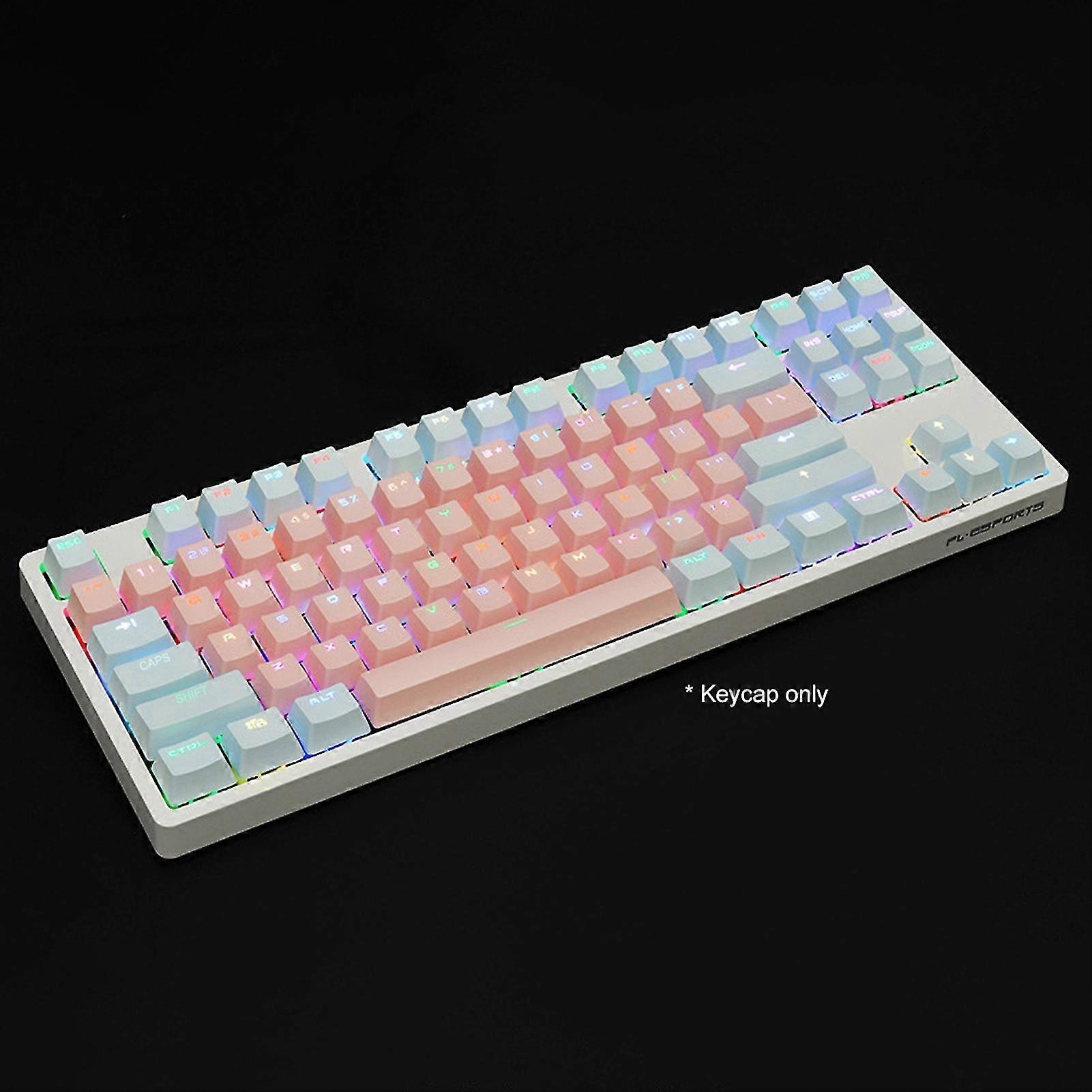 87pcs/set Keycap Color Matching Light-proof Pbt Mechanical Keyboard ...