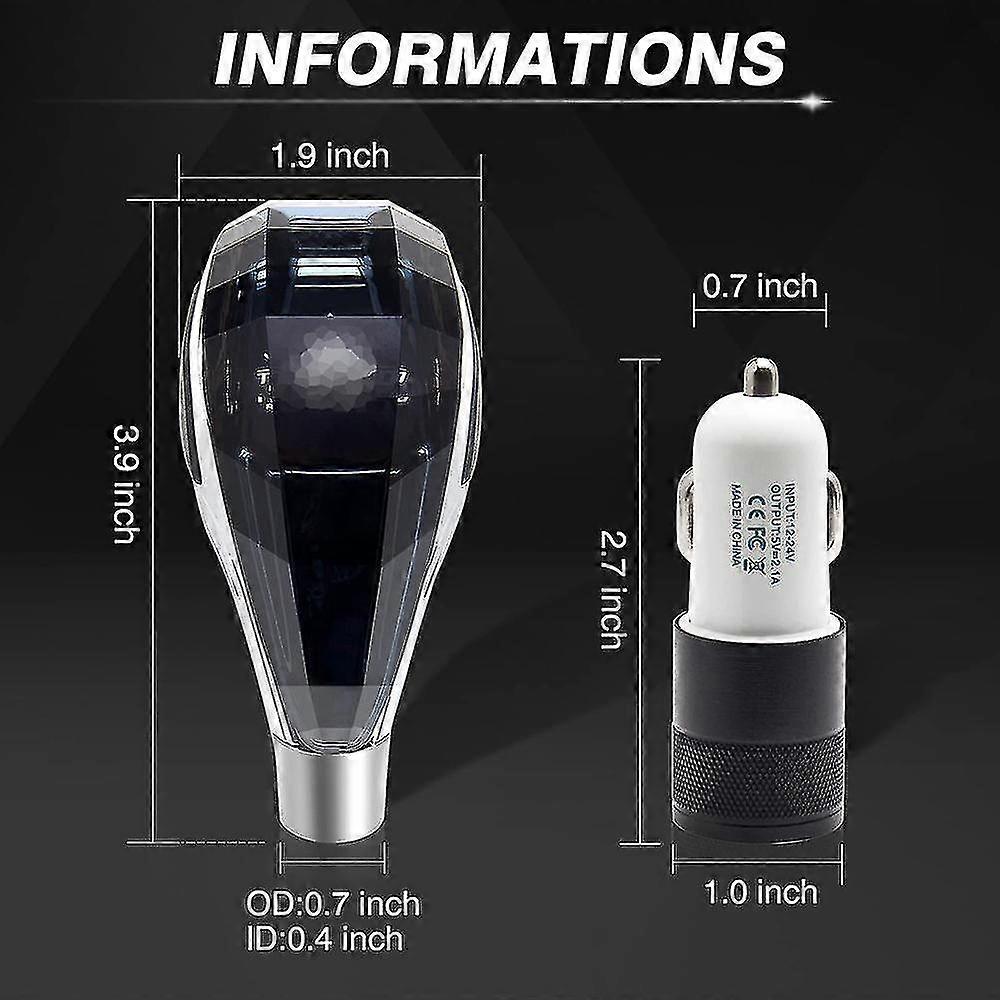 R Shape Cut Series Car Gear Shift Knob Touch Activated Multi-color Led ...