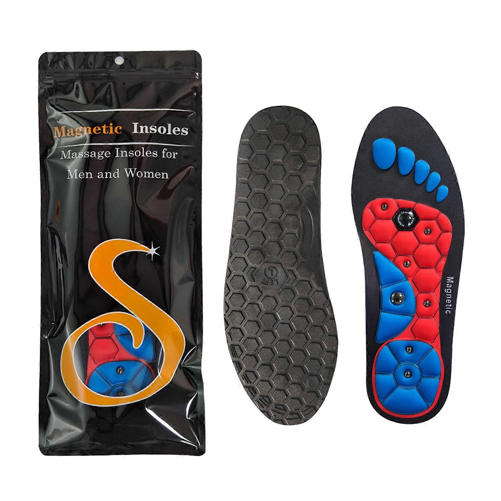 Acupressure Magnetic Shoe Insoles Foot Therapy Reflexology Pain Relief ...