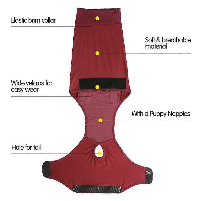 Dog Recovery Suit Post-Operative Vest Pet After Surgery Abdominal Wound ...
