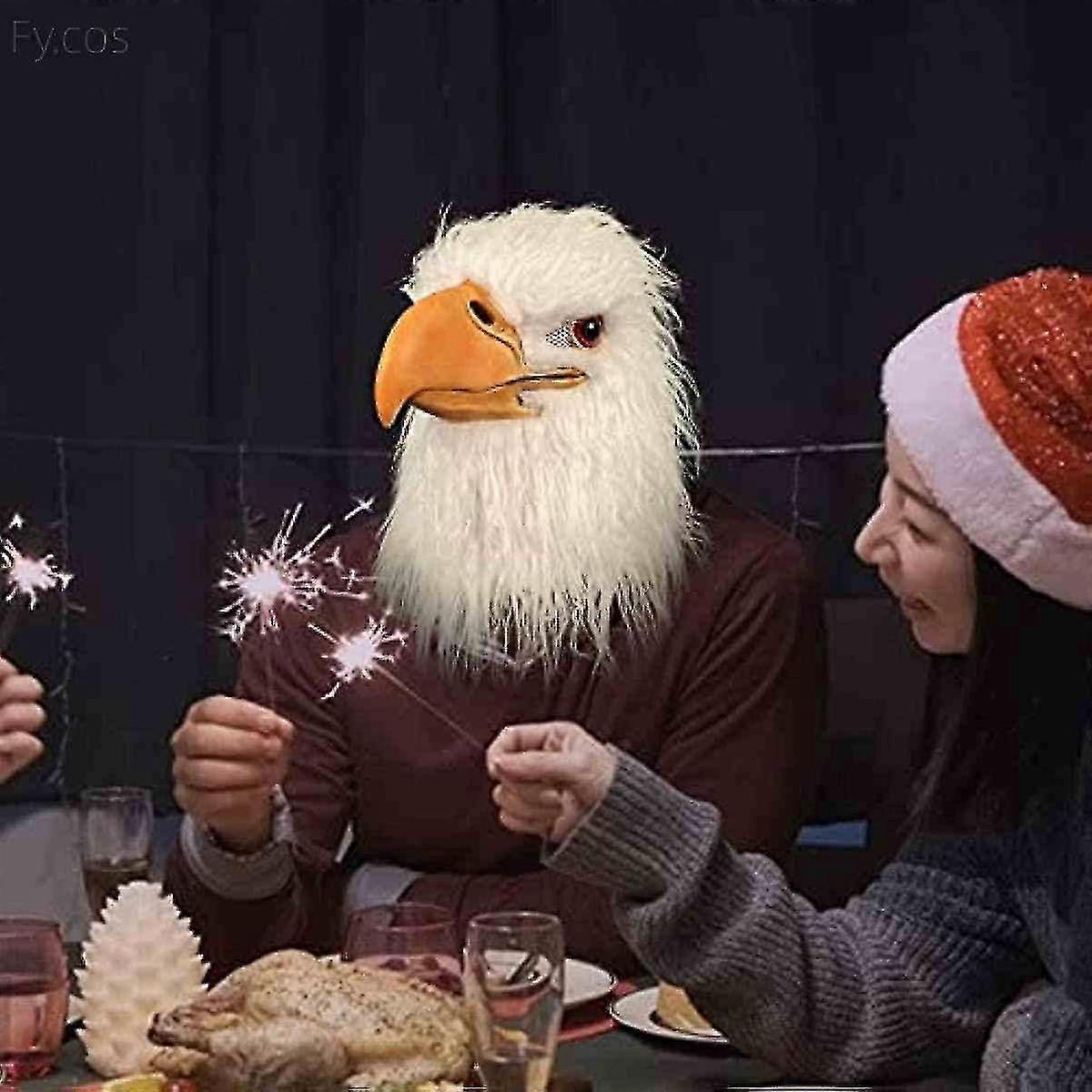 Eagle Mask Animal Latex Full Face Halloween Novelties Party Cosplay ...