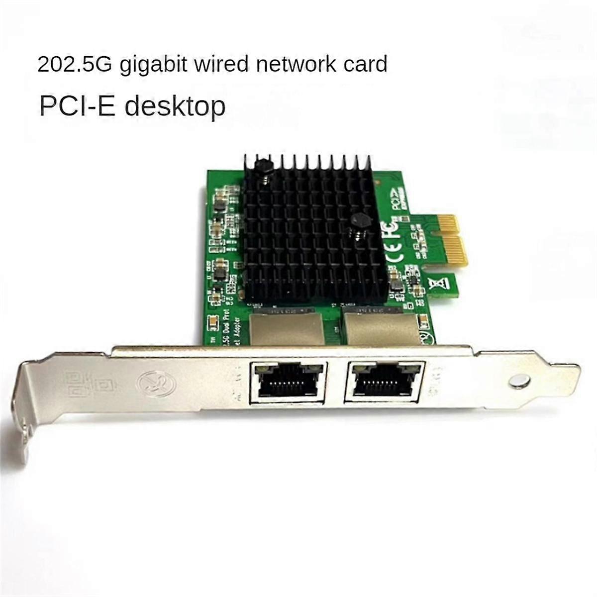 2 Port 2.5G PCIe Network Card 2.5 Gigabit Ethernet Adapter RTL8125BG ...