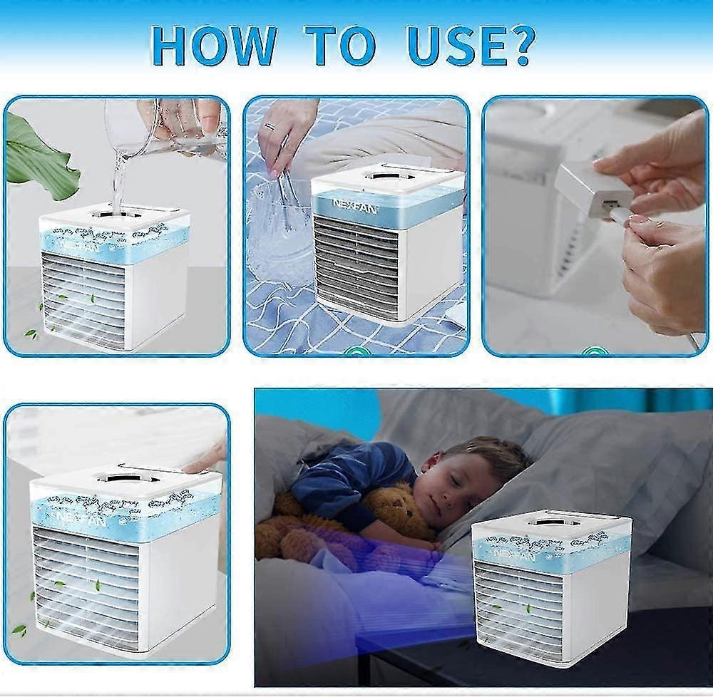 Mini Portable Air Cooler, Nexfan Mini Portable Air Conditioner Fan 4 In ...