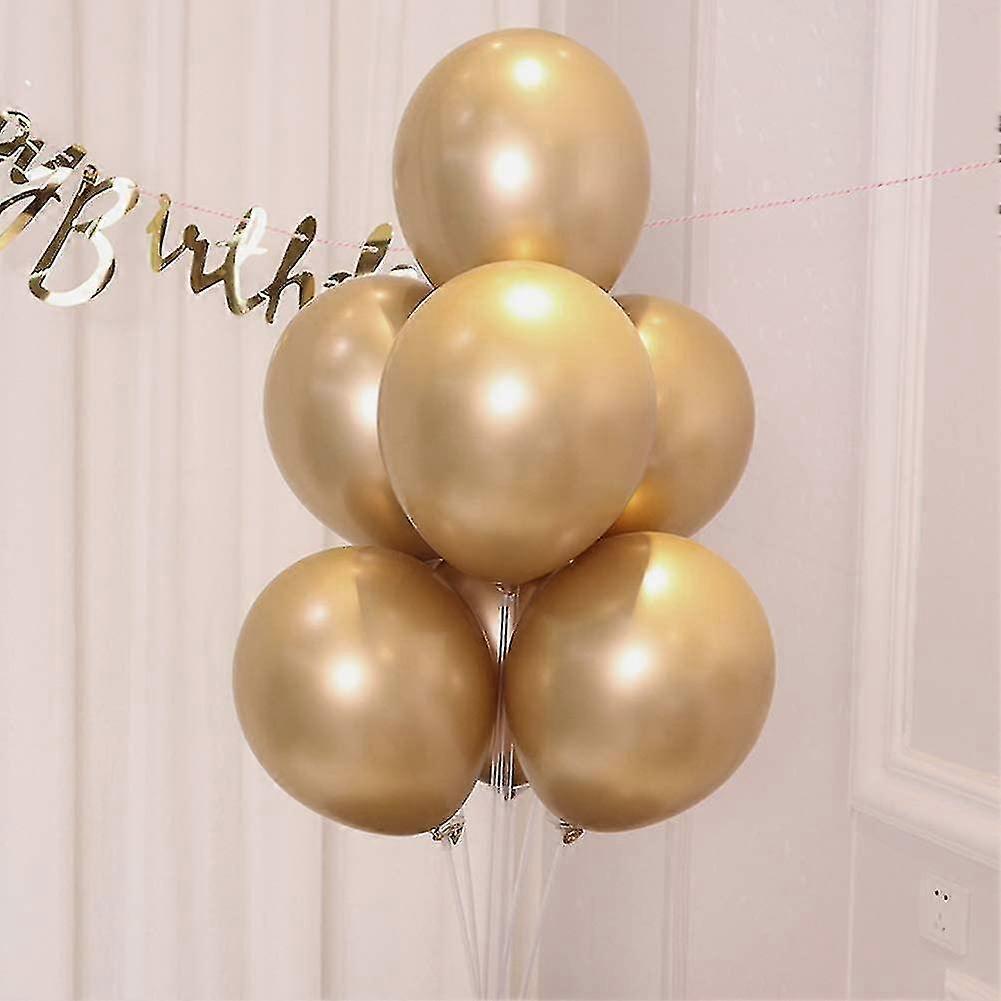 Balloons Metallic Gold 50-pack Air Balloon Golden Metallic Metal ...
