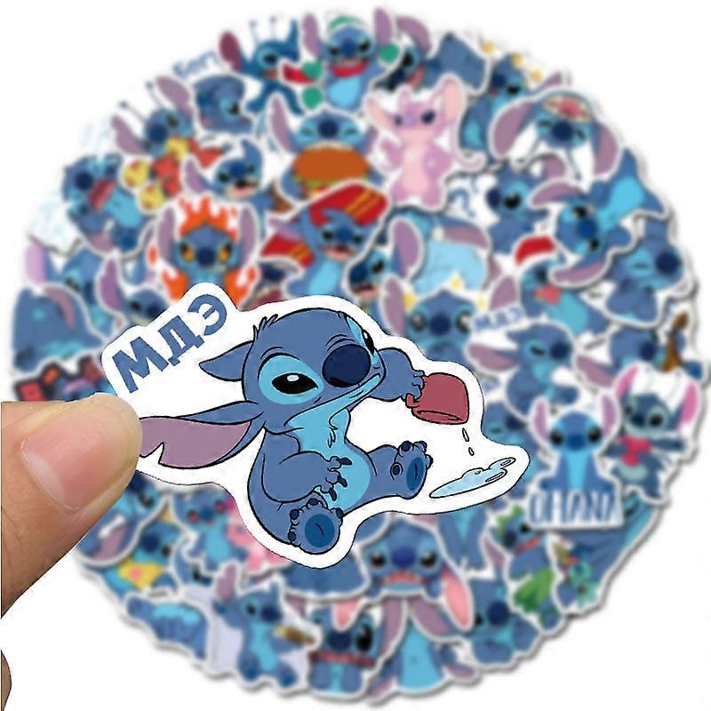 50PCS Stitch Laptop Stickers, Cute Waterproof Vinyl Cartoon Stickers ...
