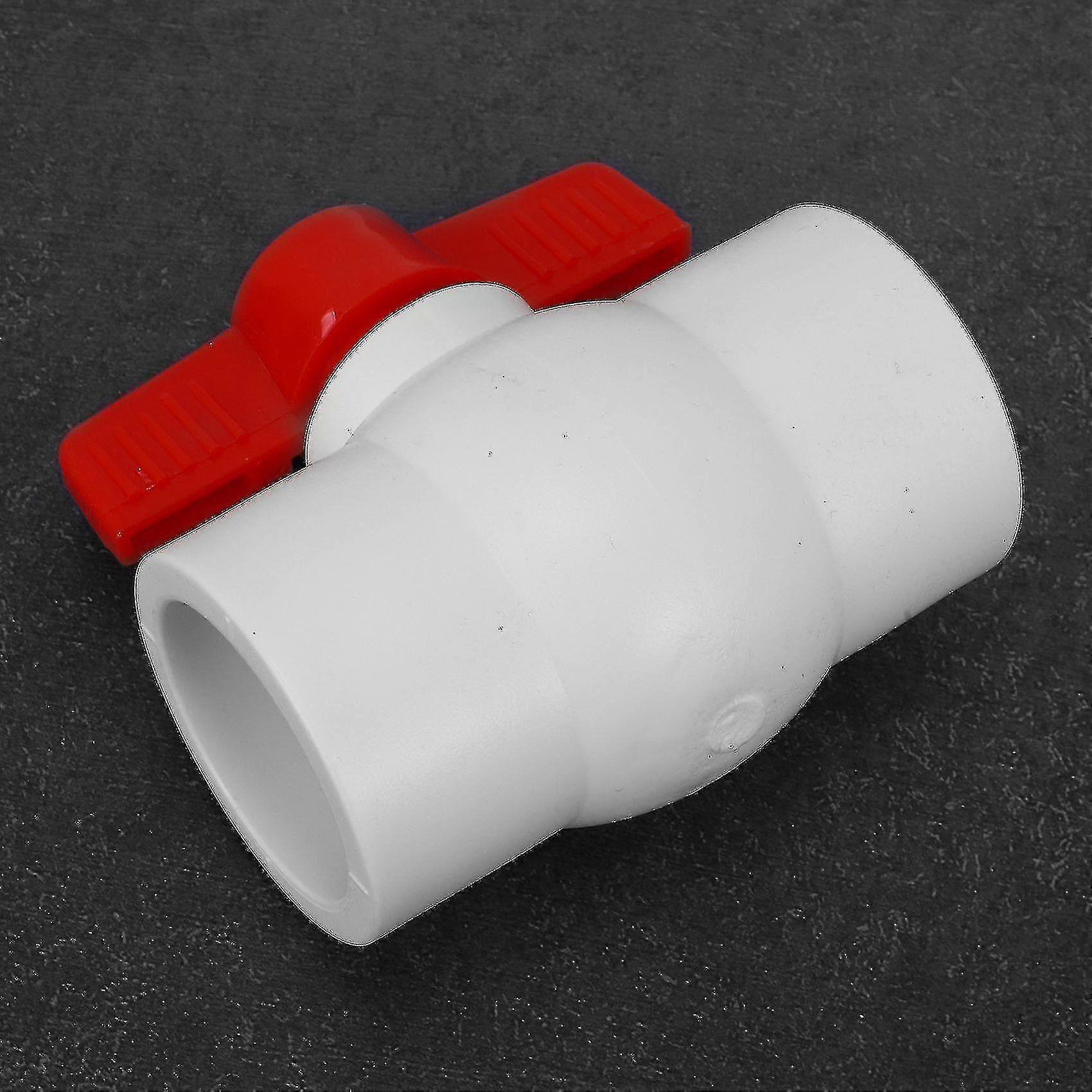 3x 50mm/2 Inch Slip Ends Water Control Pvc Ball Valve White Red | Fruugo UK
