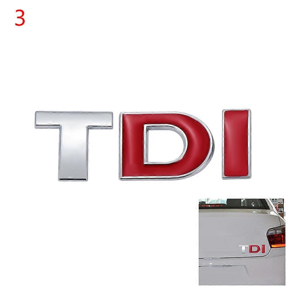 3D Alphabet Emblem Sticker Car Trunk Decoration Car styling TDI Badge ...