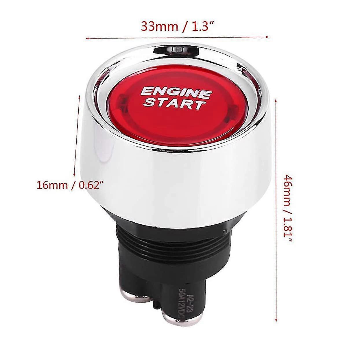 Push Button Engine Start Switch,12v-24v 50a Universal Car Engine Start ...