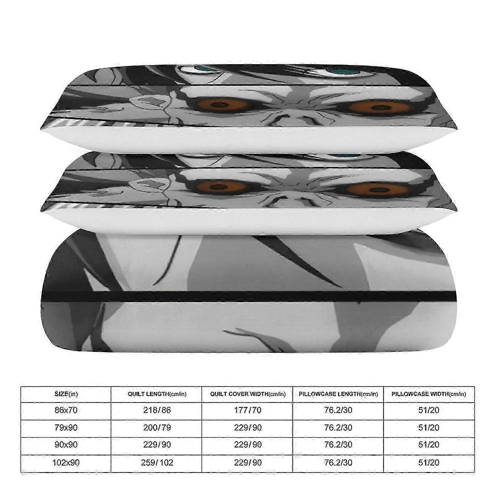 o875 Bed Sheets Death Note Anime Home Bed3-piece Set,Lightweight and ...