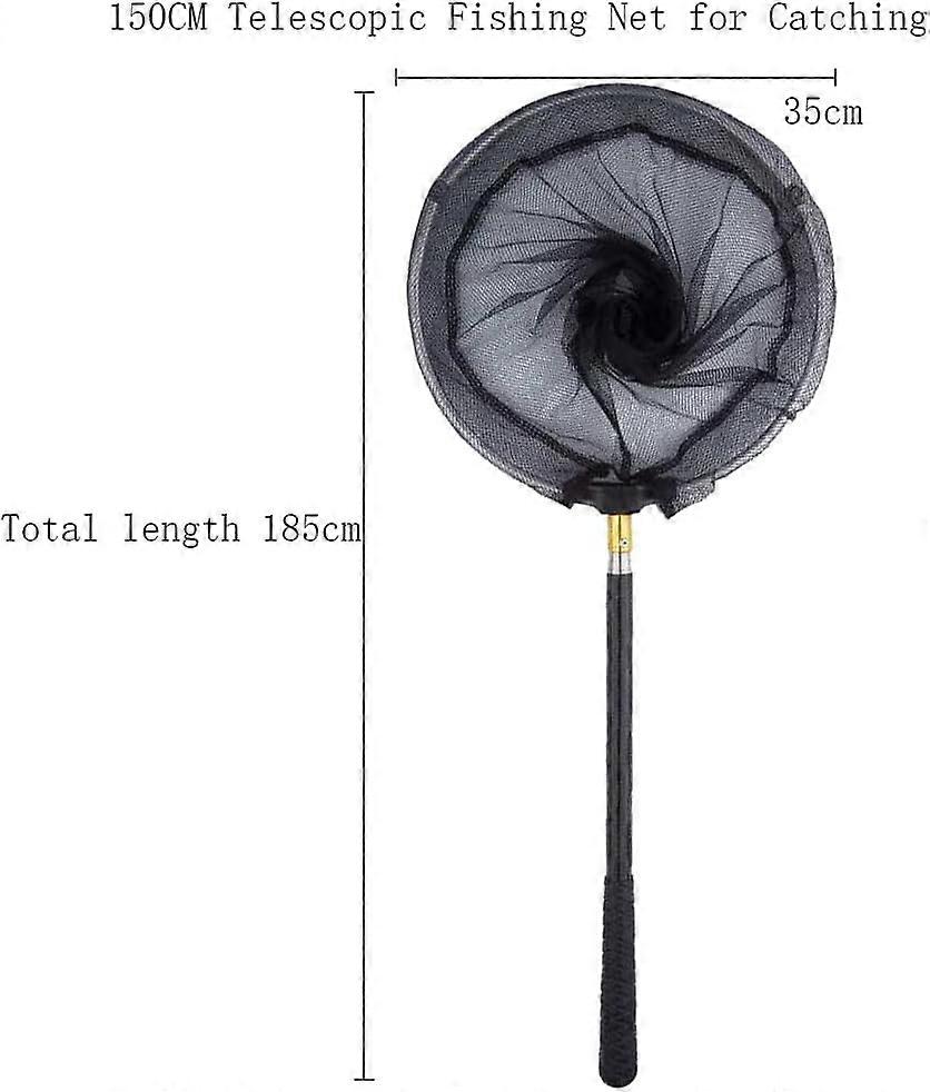 150cm Long Telescopic Handle Fishing Net, Durable Nylon Collapsible ...