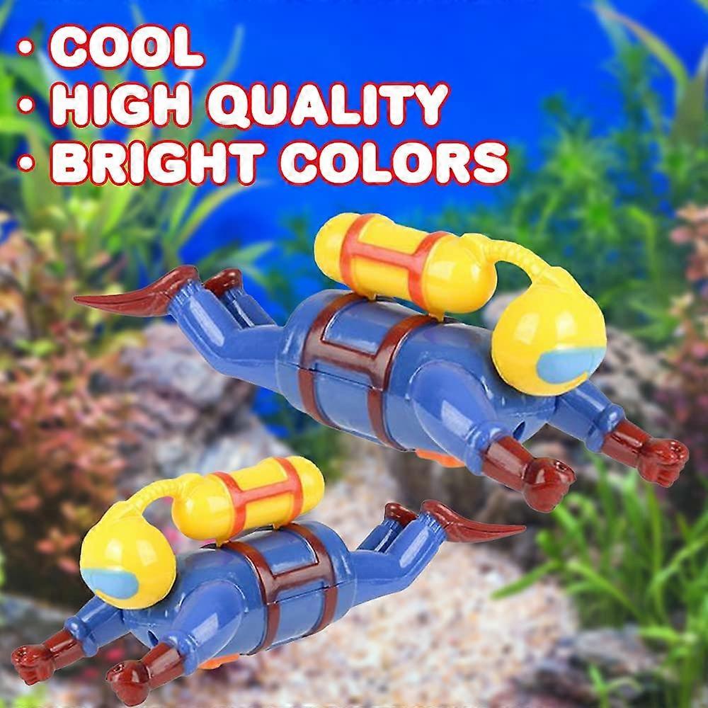Wind Up Scuba Diver Toys for Kids, Set of 2, Swimming Water Toys, Fun ...