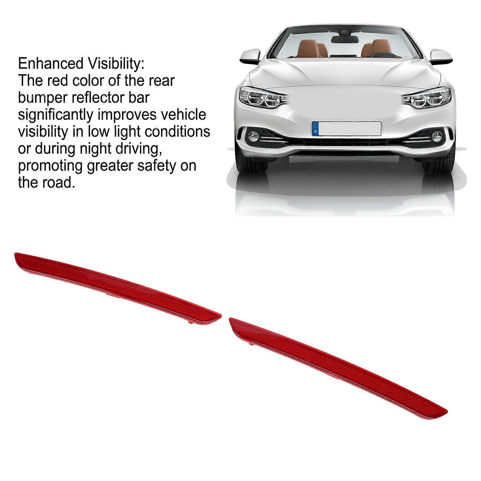 1 Pair Rear Bumper Reflector Lens 63147847233 Left Right Red Rear ...