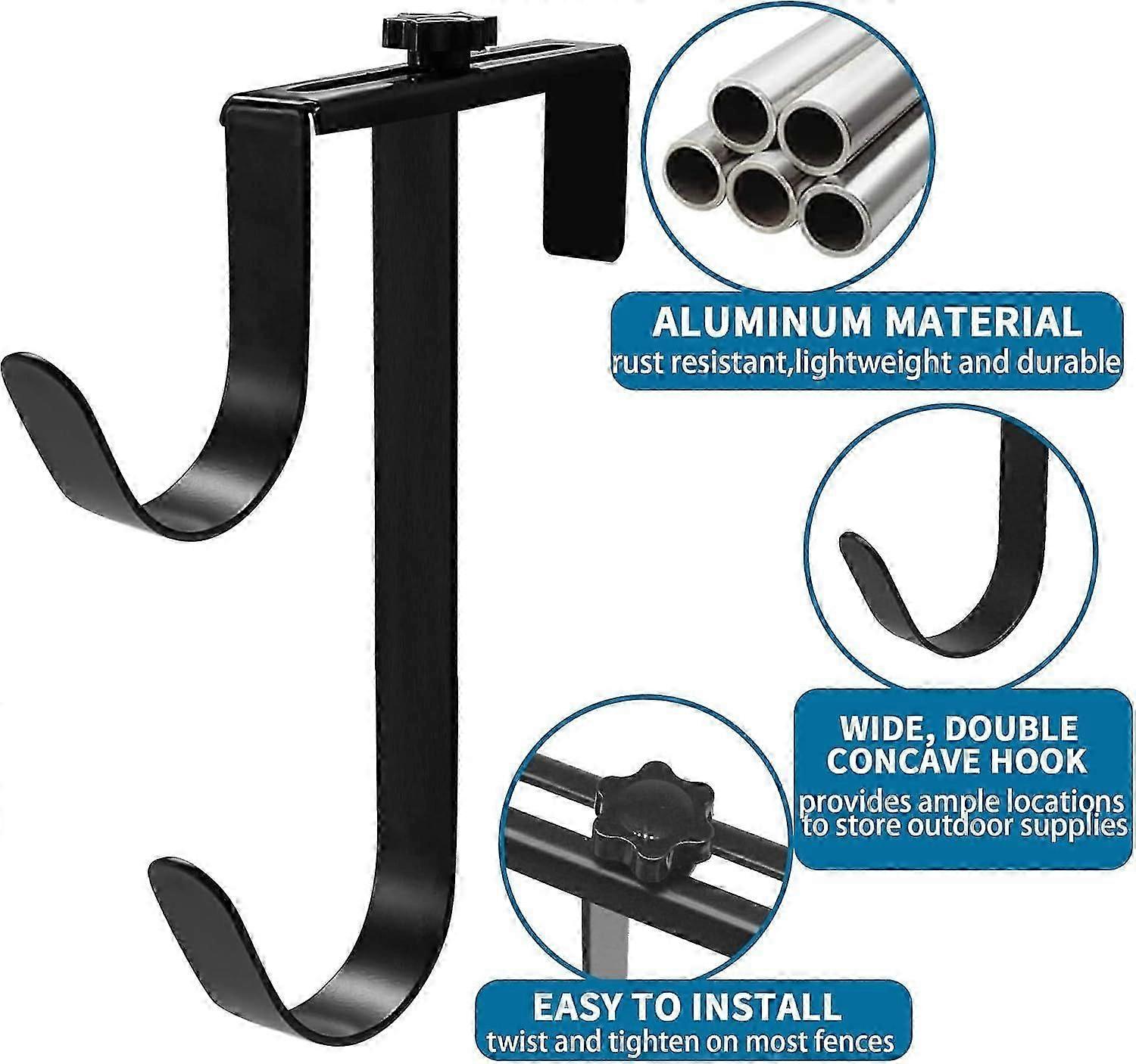 Adjustable Aluminum Pool Pole Hanger,Pool Fence Hooks for Pool Poles ...
