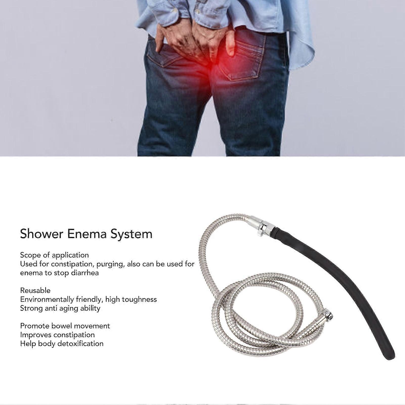 Shower Enema System Stainless Steel Shower Douche Enema Kit Enema ...