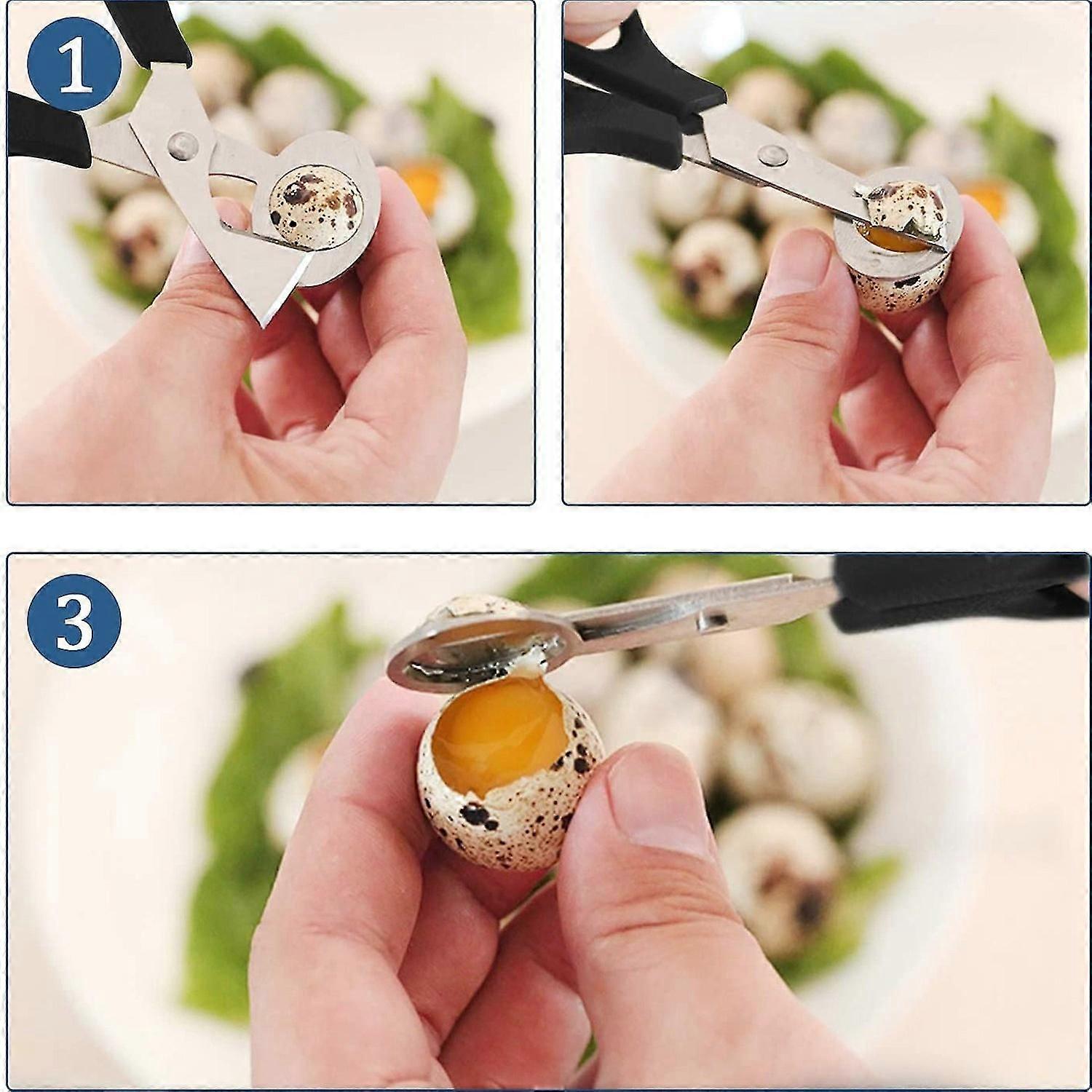 8 Pcs Stainless Steel Quail Egg Shell Cutters Separator Quail Egg ...
