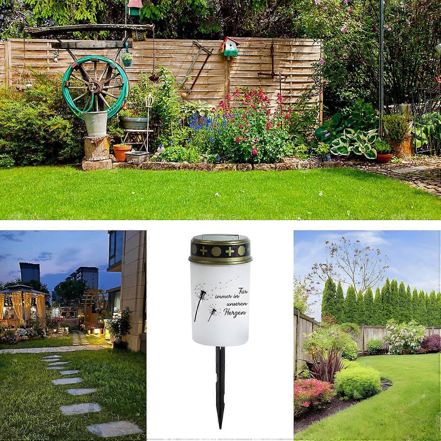 Cemetery Light | LED Solar Tea Light Lantern With Motion Sensor, White ...