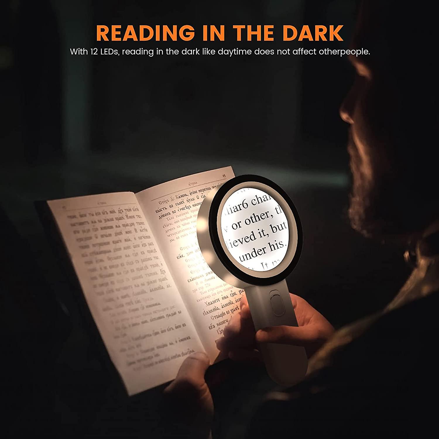 Reading Magnifying Glass, 30x Magnifying Glass (including 13 Leds ...