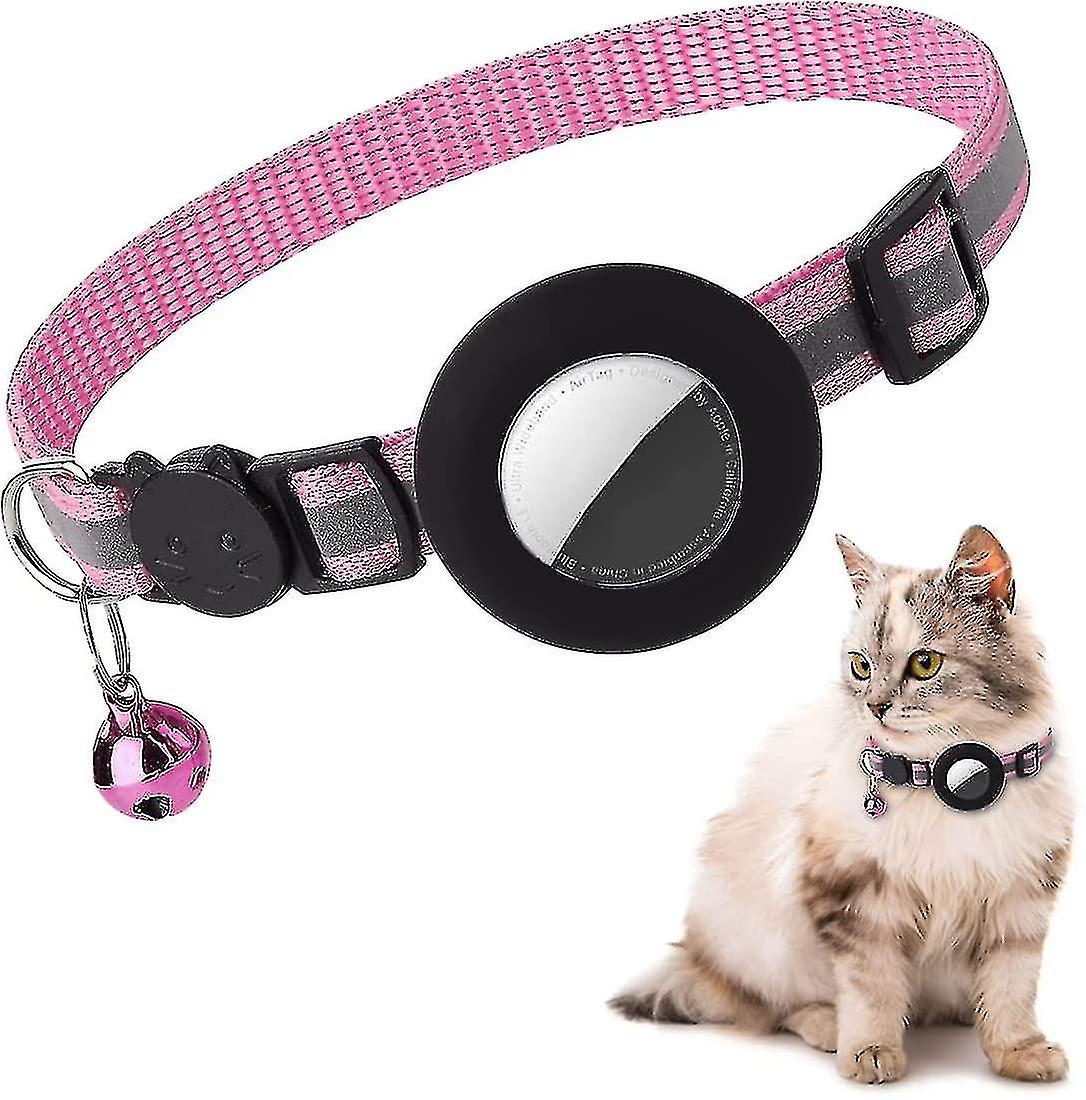 Airtag Cat Collar, Reflective Airtag Cat Collar With Bell And Silicone ...
