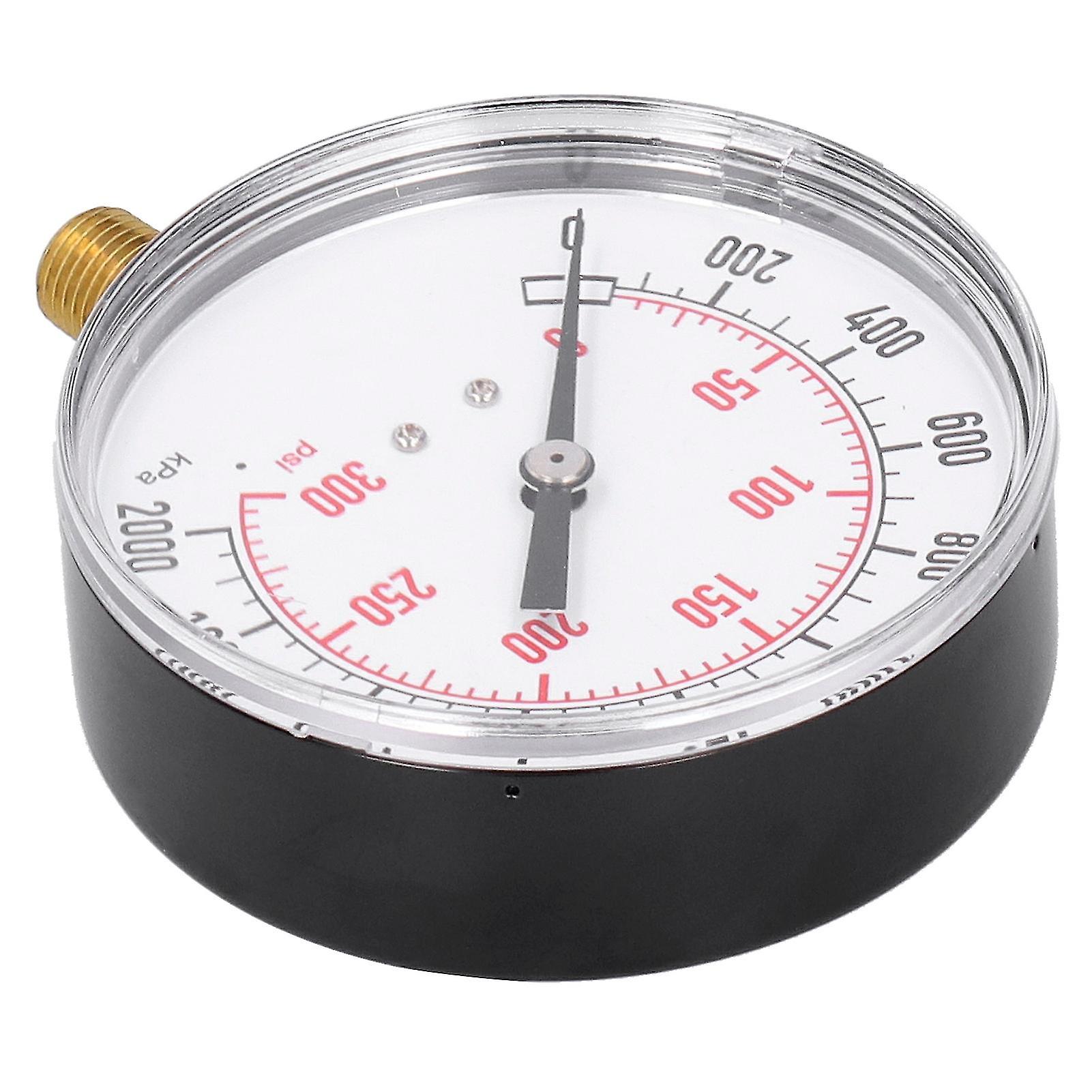 Pressure Gauge, Mini Dial, 0-300psi/0-2000kpa Double Scale Vacuum ...