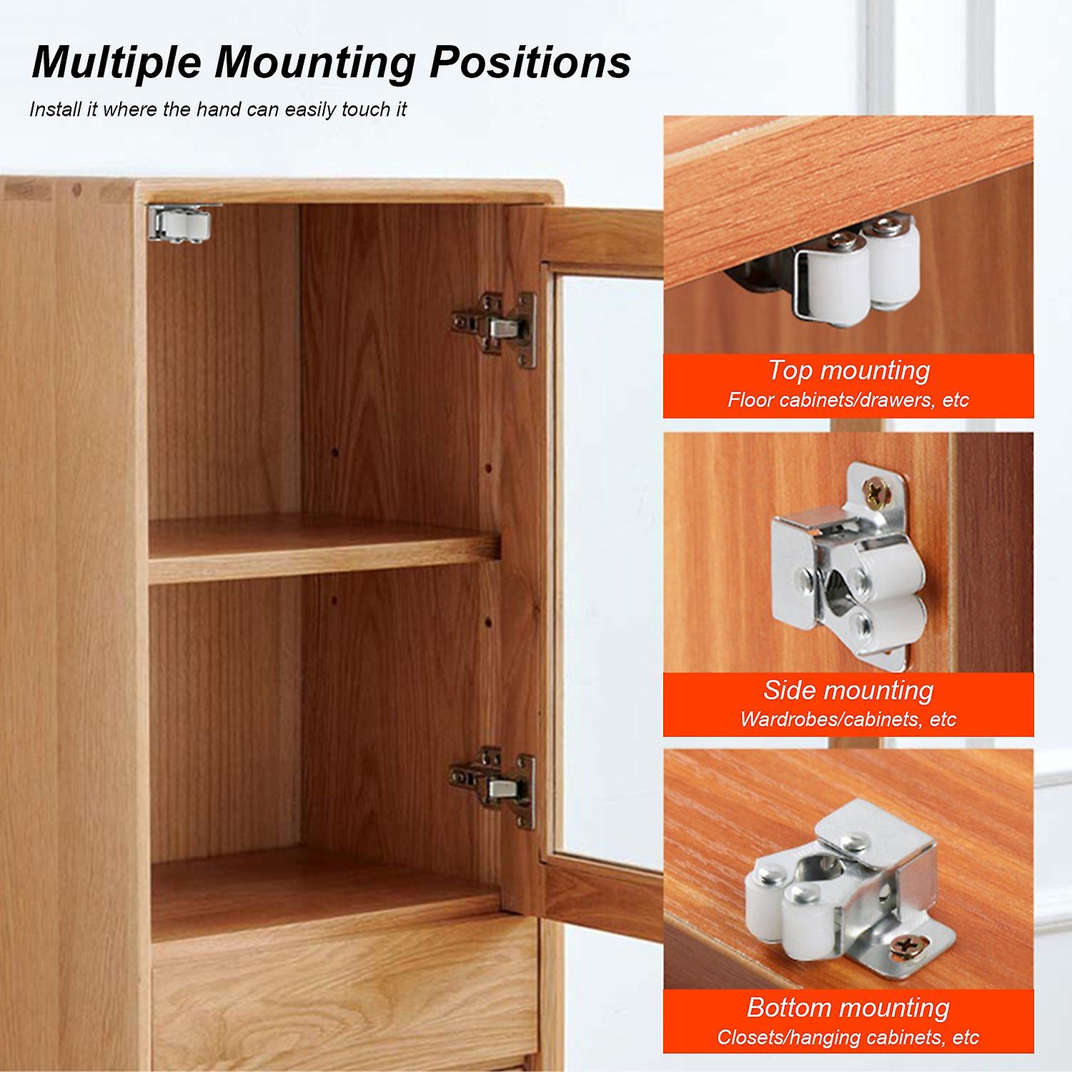 1 Set Cabinet Door Lock Built-in Spring Rustproof Electroplated ...