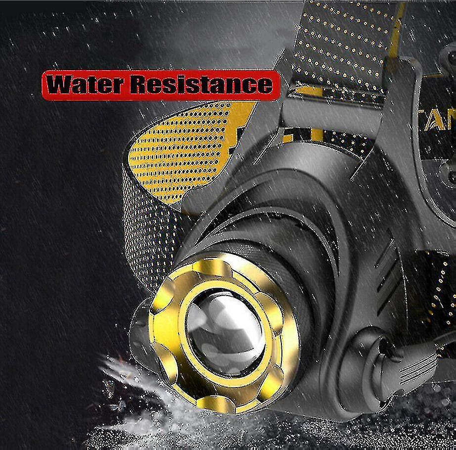 990000lm Led Headlamp Rechargeable Headlight Zoomable Head Torch Lamp ...