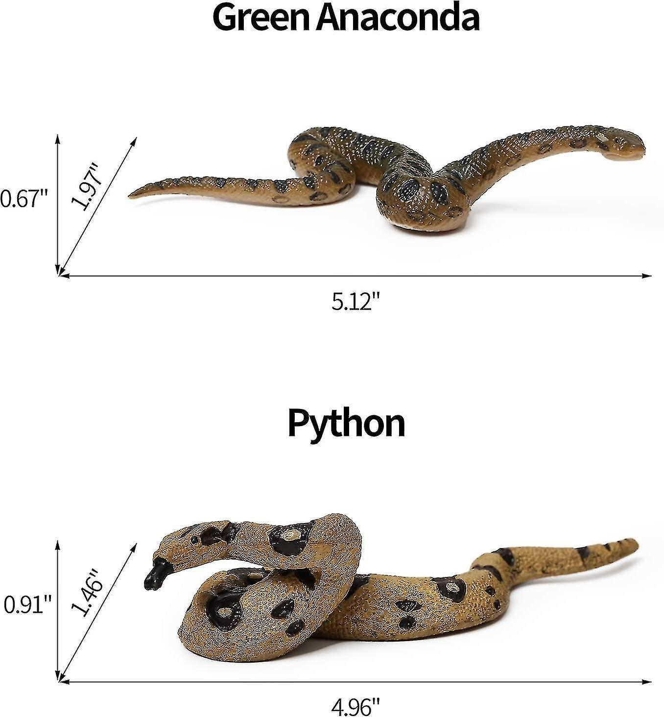 8pcs Fake Snake Toy Figurines Realistic Fake Snake Prank Rubber Snake ...