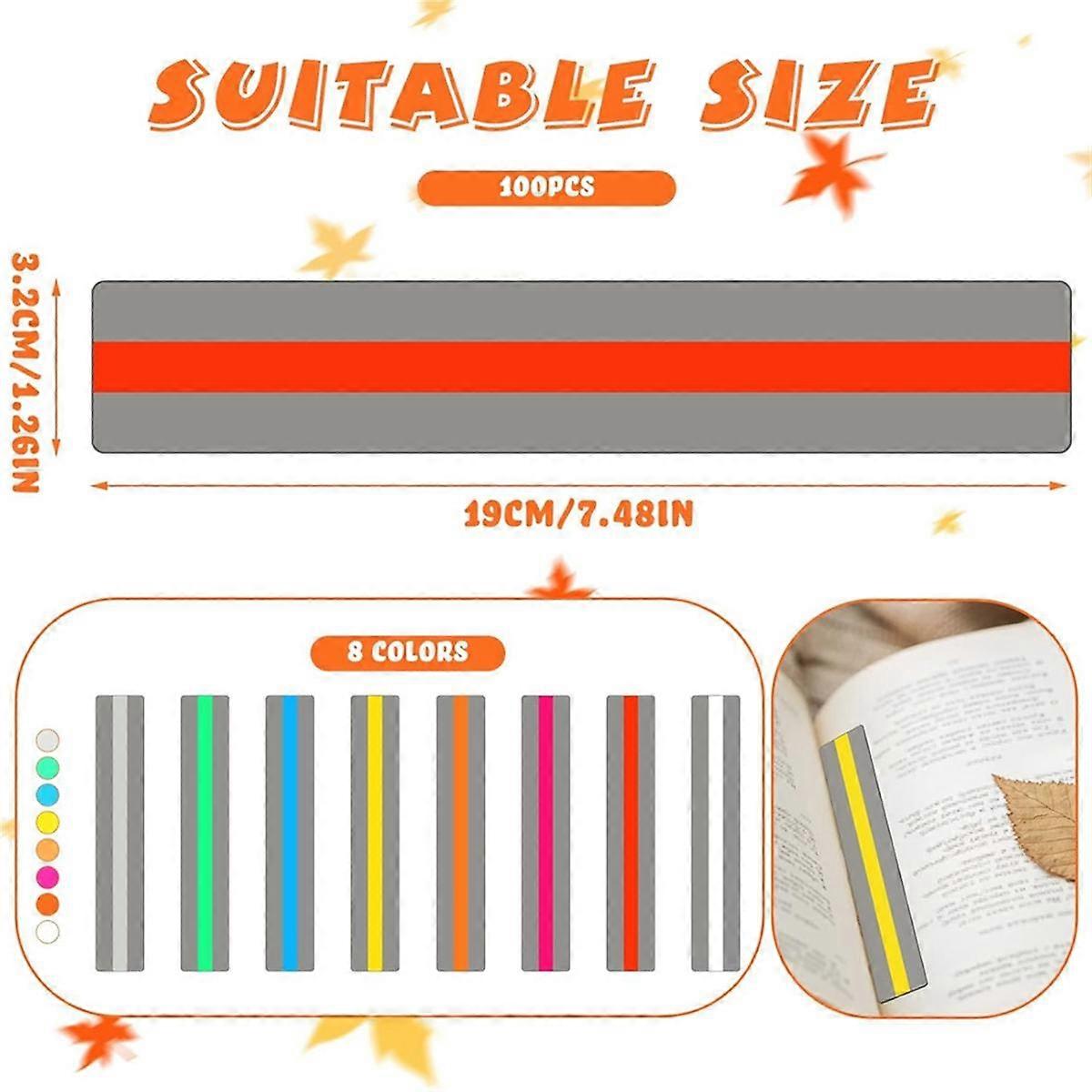100 Pack Back to School Guided Reading Strips Line Reader Highlight ...