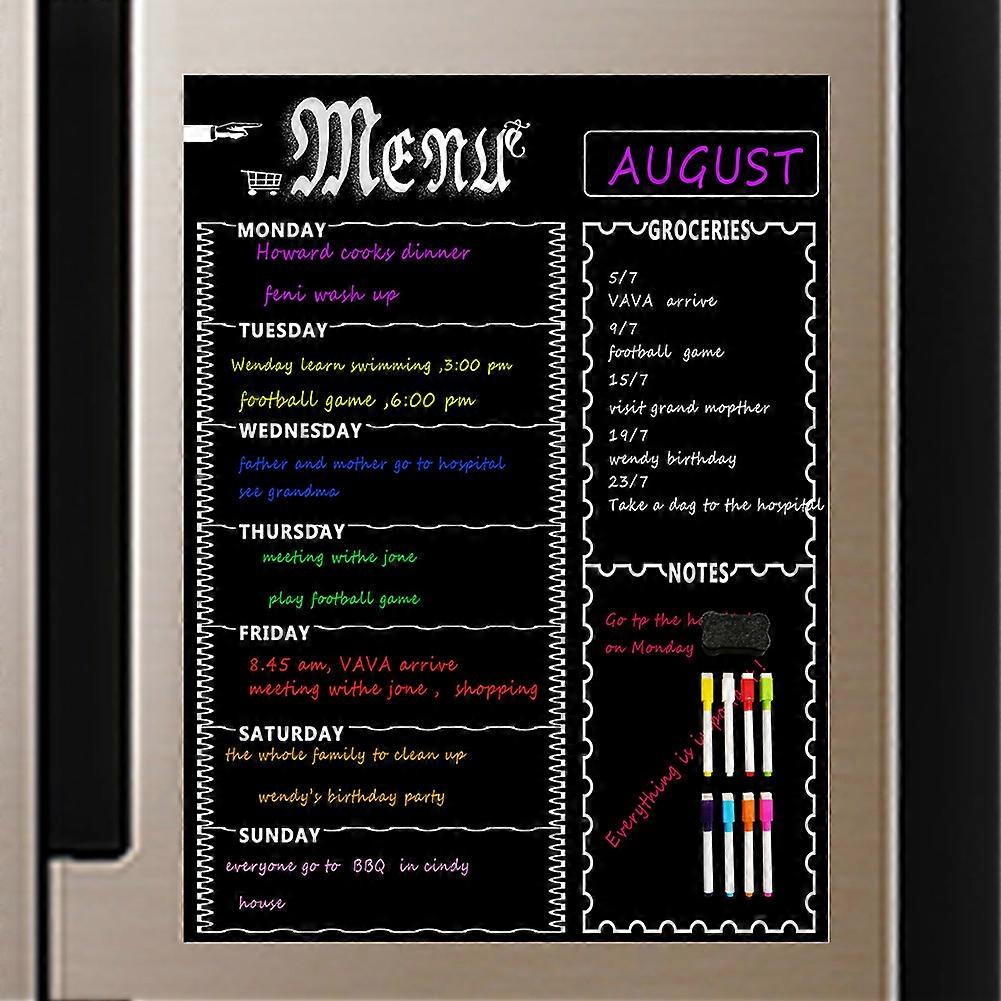 Weekly Menu Board Dry Erase, 12X15.7inch Magnetic Meal Planner for ...
