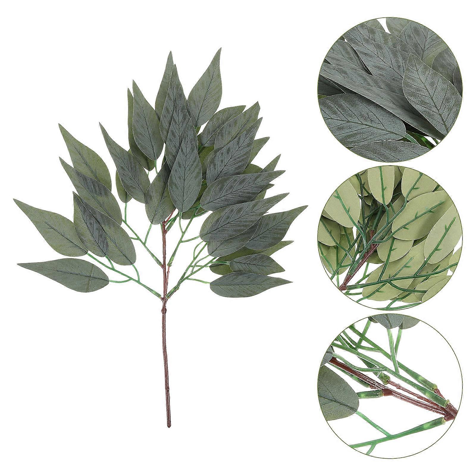 Artificial Eucalyptus Leaves Stem Fake Eucalyptus Stem Faux Leaves Fake ...