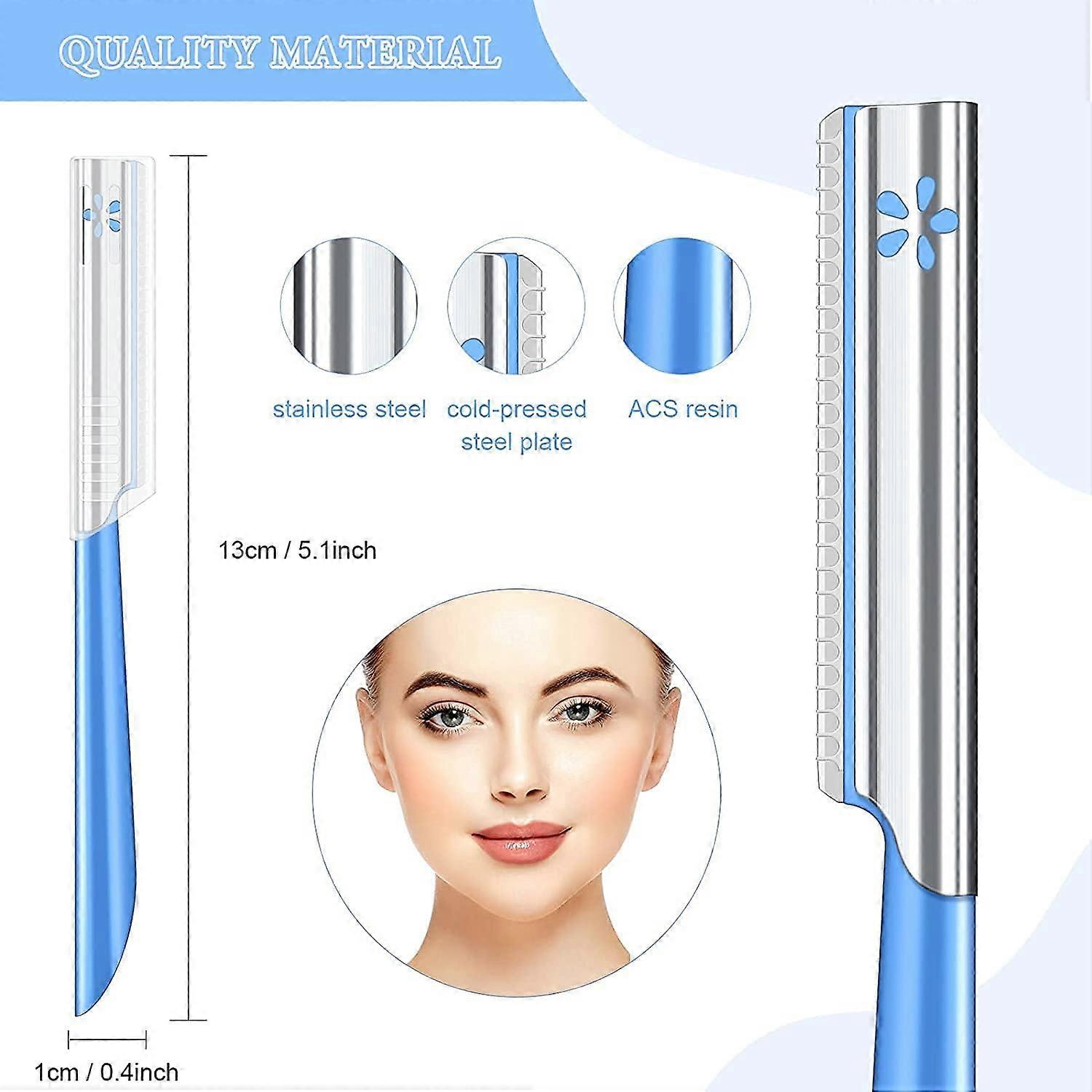 Women Facial Razor for Hair Removal - Dermaplaning Tool Peach Fuzz ...