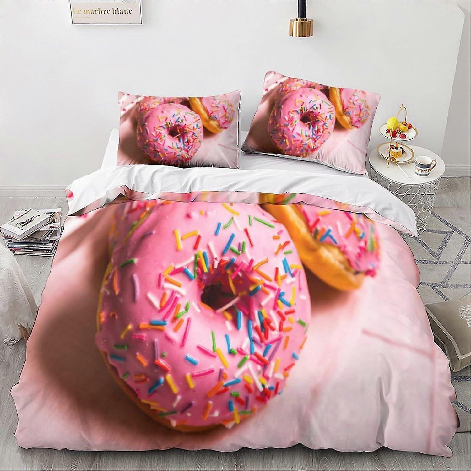 Donuts D Duvet Cover D Print Pattern Colorful Bedding Sets, Bedding Set ...