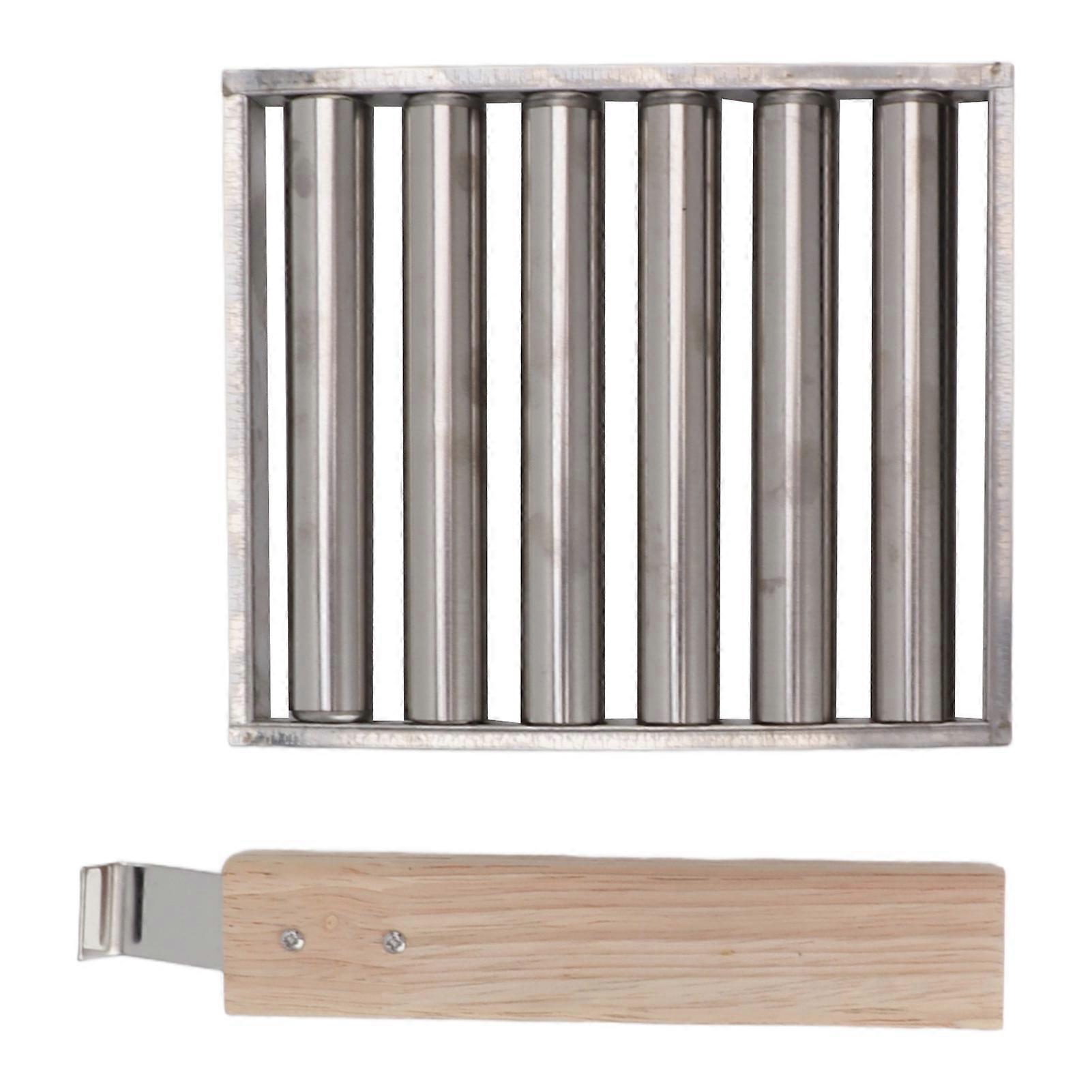 Stainless Steel Sausage Roller Rack Extended Wooden Handle Hot Dog ...