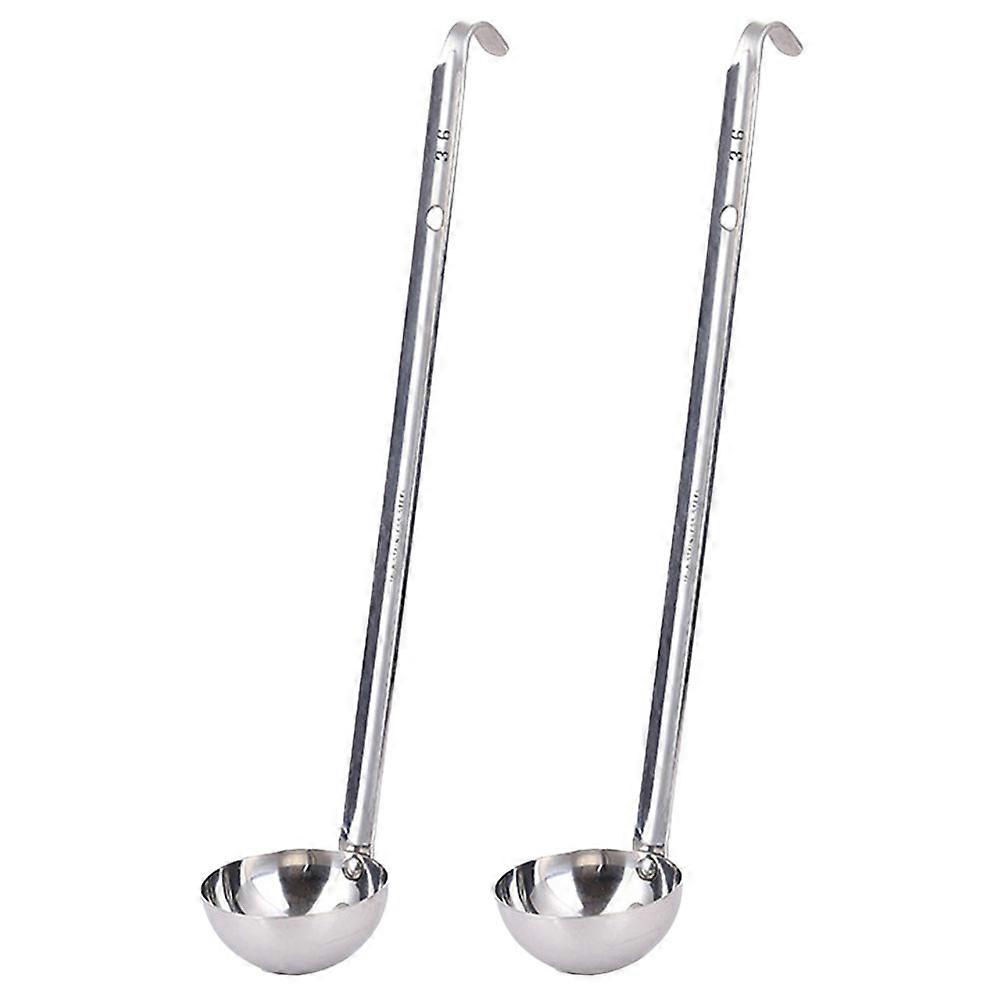 2pcs Sauces Ladles Stainless Steel Long Handle Ladles Ladle Soup Ladle ...