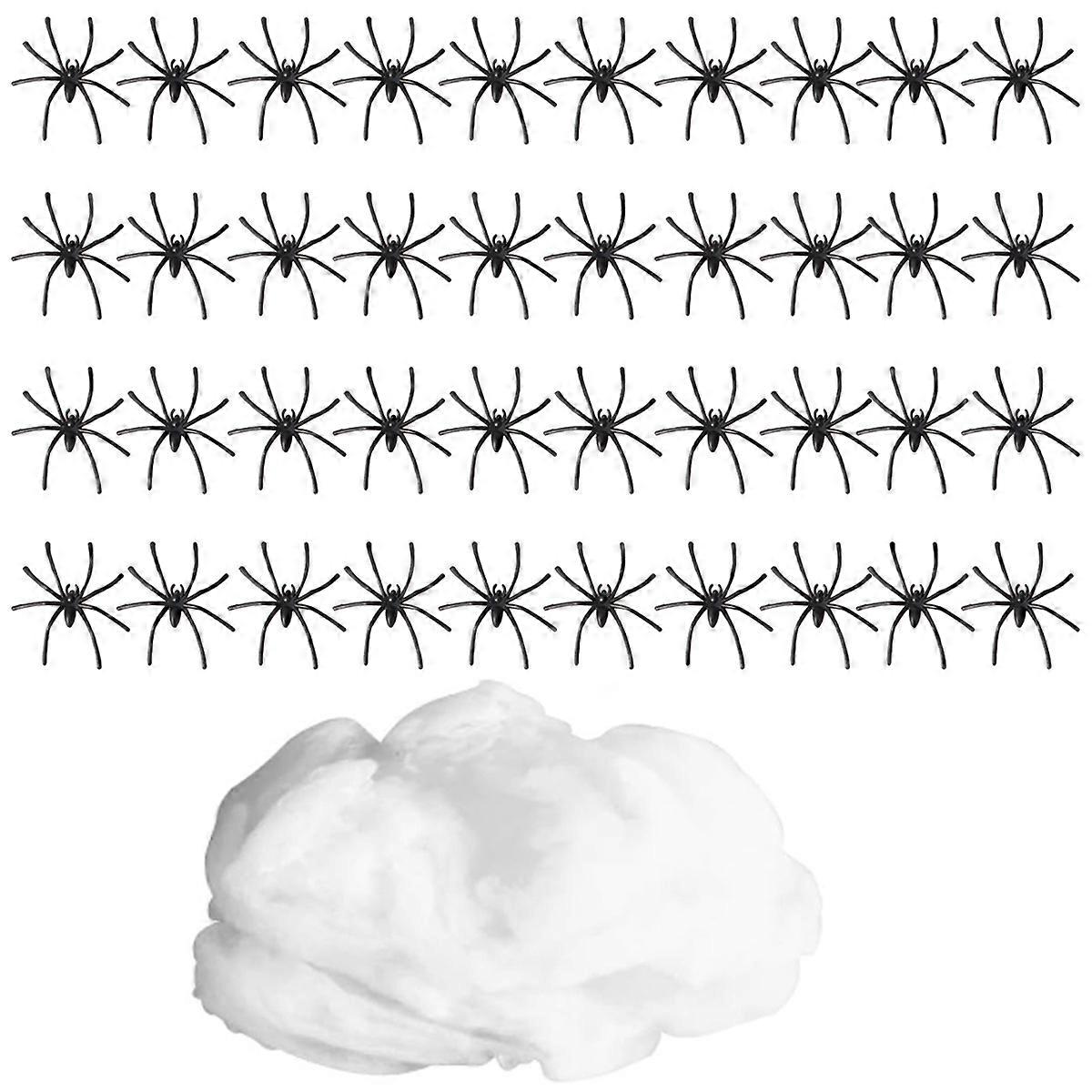 Spider Webs Halloween Decorations,300 Sqft Spider Webs with 40 Fake ...