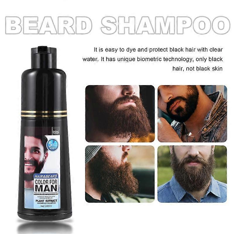 Permanent Beard Dye Shampoo for Men Beard Dying Removal White Grey ...