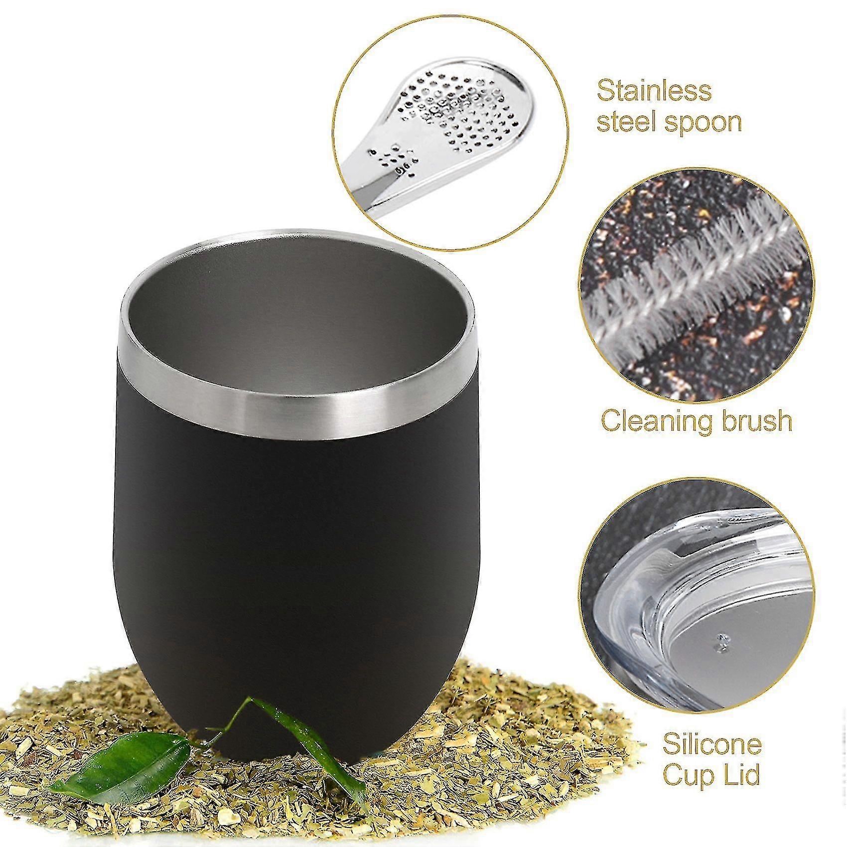 Double-wall Stainless Yerba Gourd Mate Tea Set Water Mate Tea Cup With ...