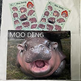 Moo Deng Calendar, 2025 Calendar, Funny Moo Deng Hippo Calendar, Baby ...