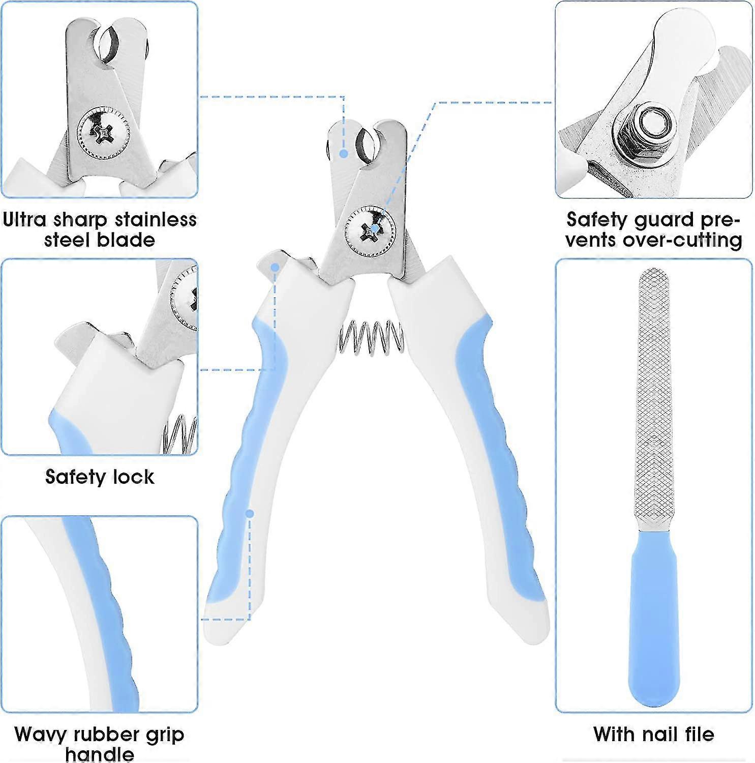 Pet Nail Clipper, Dog Nail File, Professional Clipper With Guard And ...