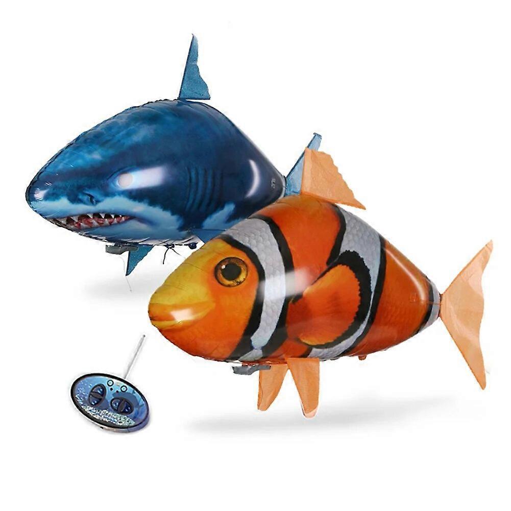 Remote Control Shark Toys Air Swimming RC Animal Infrared Fly Balloons ...