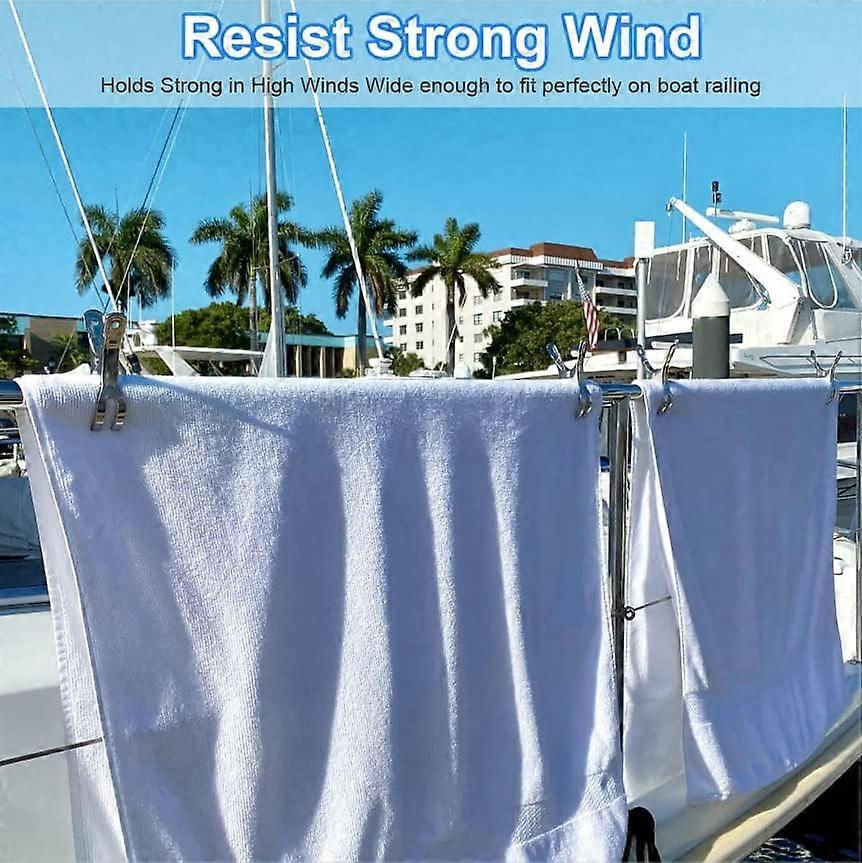 Large Stainless Steel Clothes Pegs - 10Pcs Strong Outdoor Clothespins ...