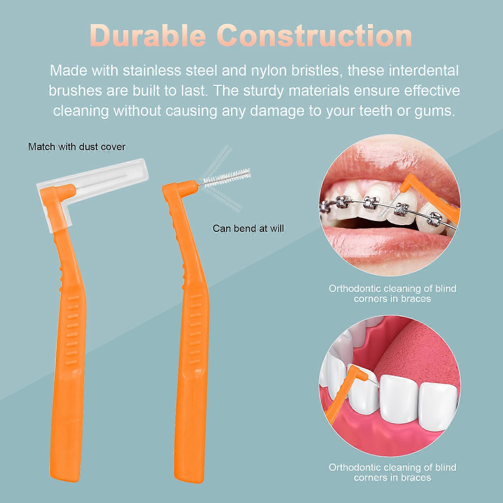 5-pack L-shaped interdental brushes, interdental brushes, orthodontic ...