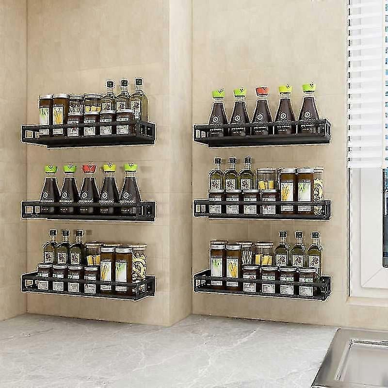 Spice Rack Wall Mount, Stainless Steel Spice Rack Organizer For Cabinet ...