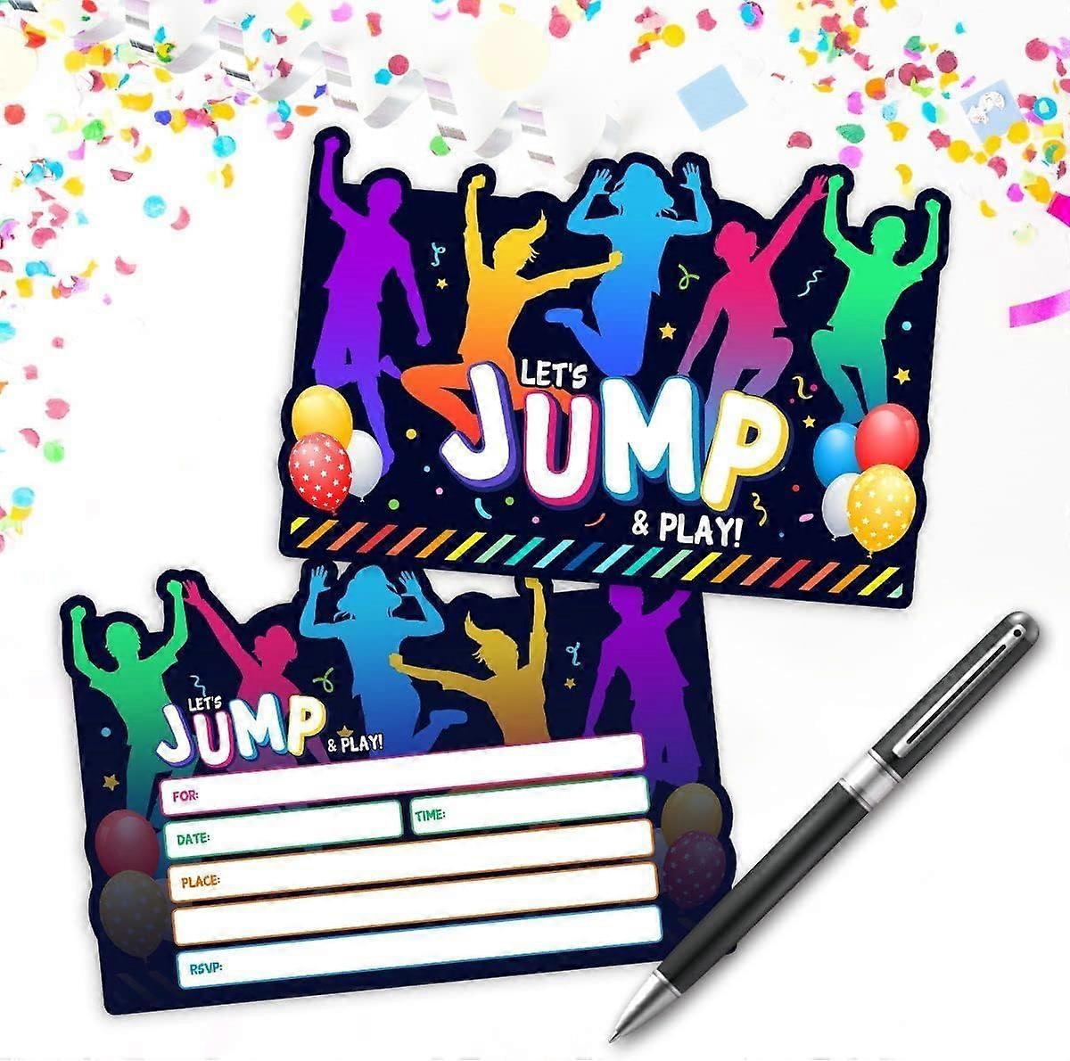 Jumping Theme Birthday Party Invitations,Trampoline Jump Birthday ...