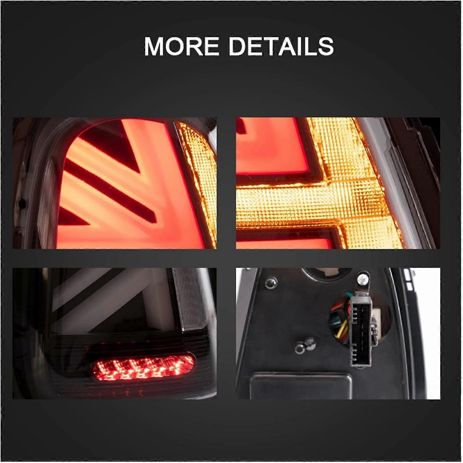Union Jack Led Tail Lights Assembly Compatible for BMW R56 R57 R58 R59 ...
