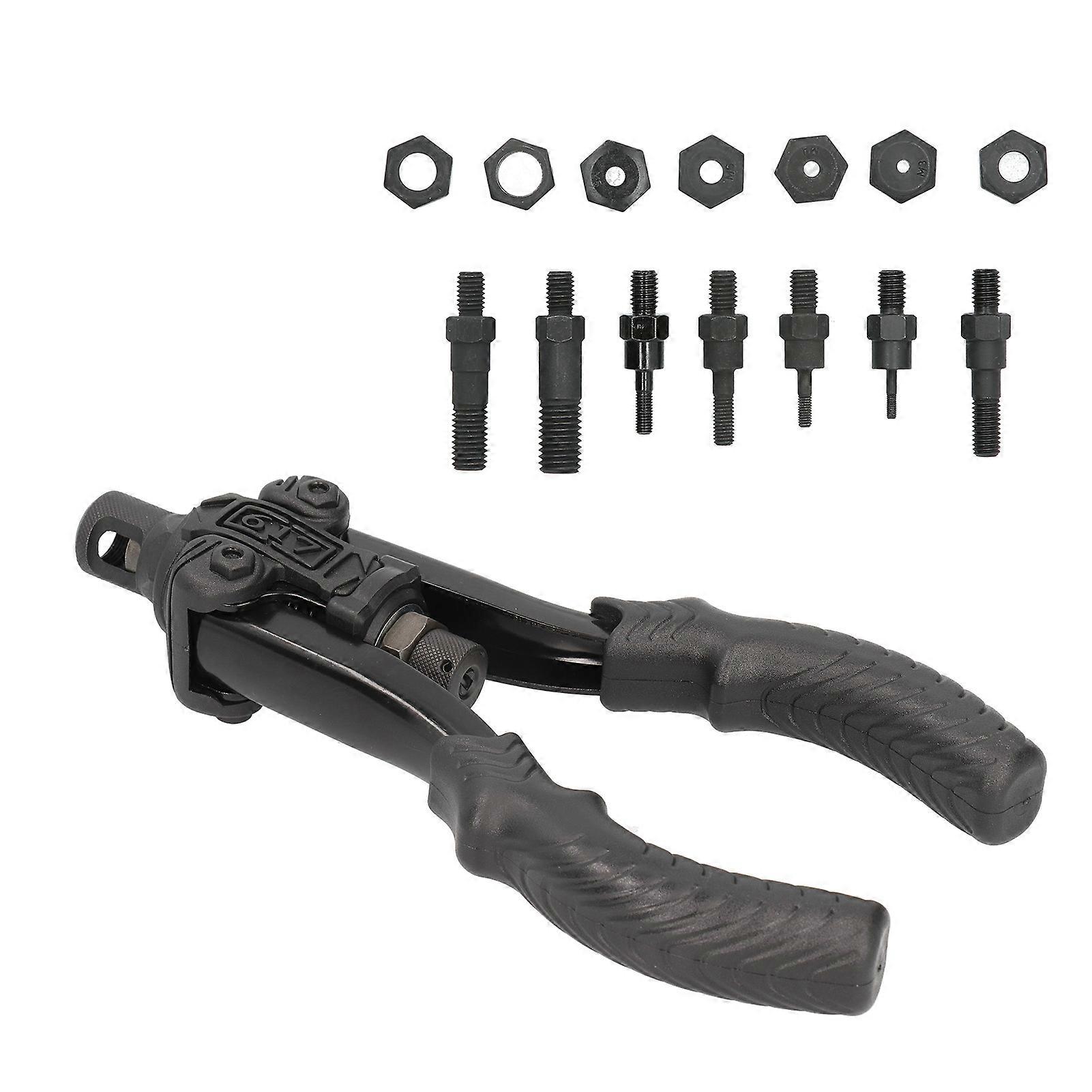 Blind Rivet Nut Gun Set Manual with M3 M4 M5 M6 M8 M10 M12 Tips ...